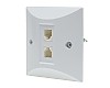 Wall plate boxes » Wall box, 2x4C,ABS,white